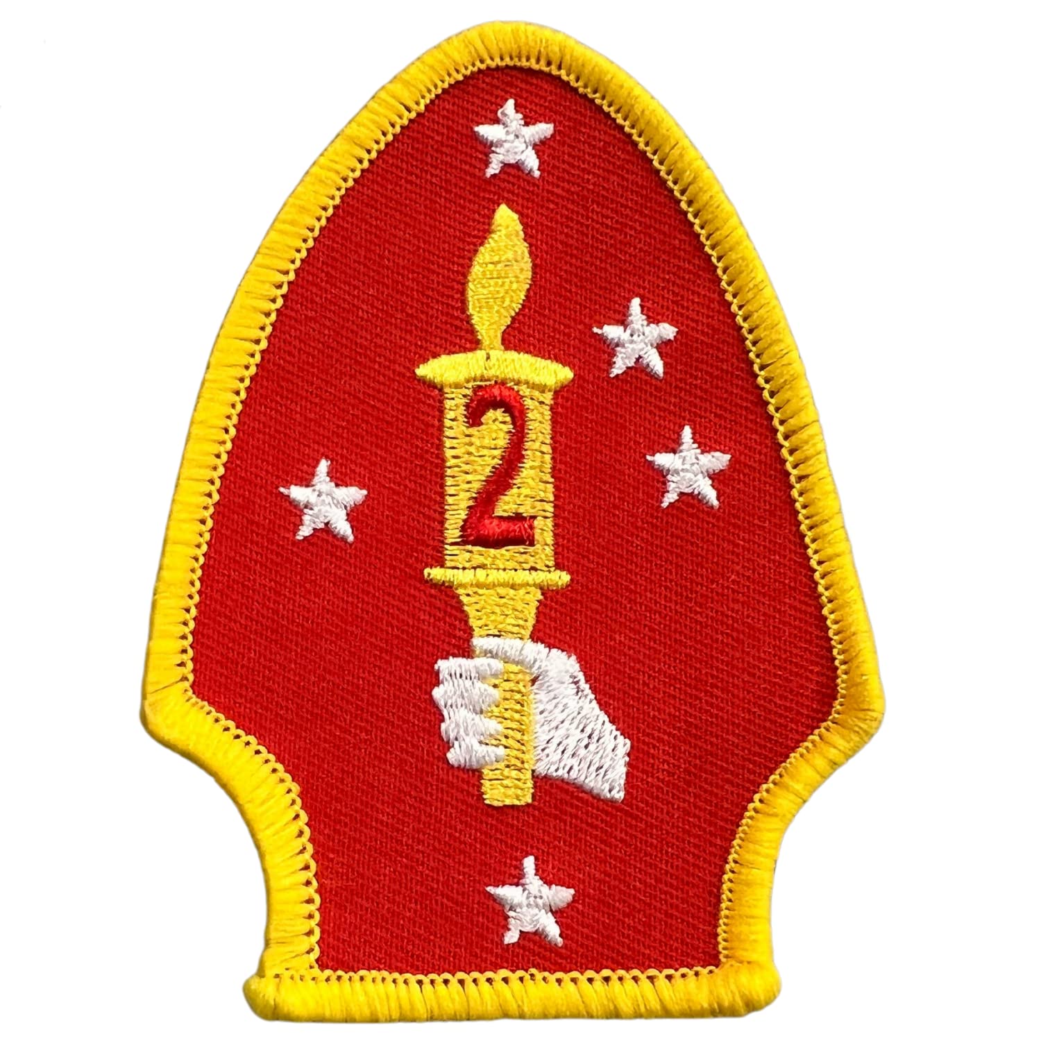 Officially Licensed United States Marine Corps USMC 2nd Division Patch, with Iron-On Adhesive (Full Color)
