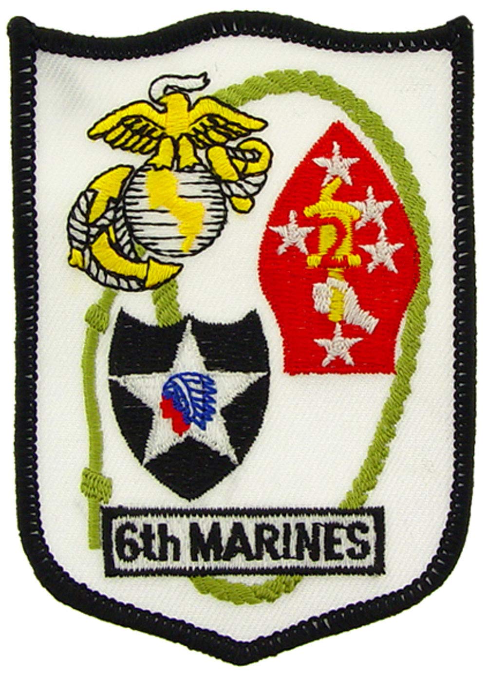 Artisan Owl 6th Marines Patch with Iron-On Adhesive - Military-Themed Emblem