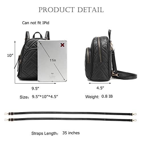 Shaelyka Cute Small PU Leather Backpack Purse for Girls, Mini Backpack Women Purse Travel Daypack