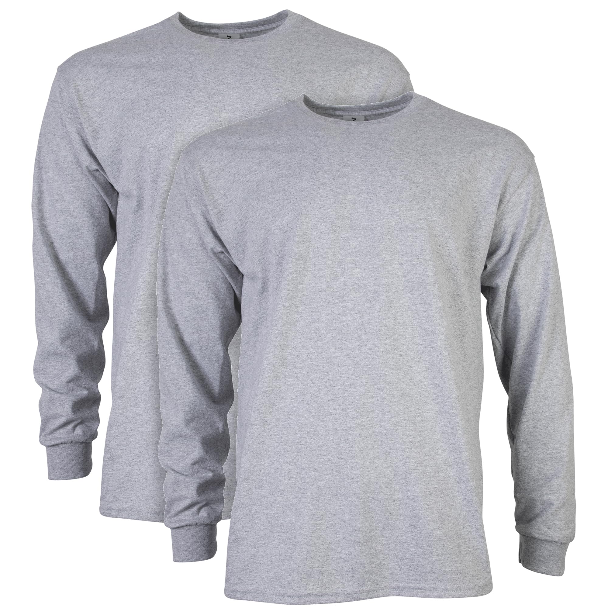 Gildan Men's Ultra Cotton Long Sleeve T-Shirt, Style G2400, Multipack, Sport Grey (2-Pack), Large