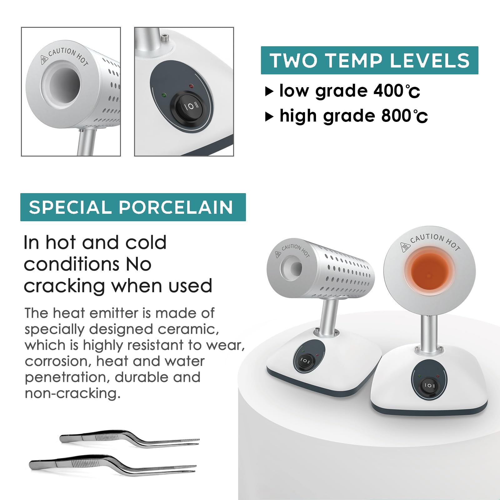 Lab DS-900 Infrared Sterilizer Autoclave Sterilizers Two Adjustable Heating Temperatures 400°C/825°C for Scalpel Needle Inoculating Loop Vaccination Ring,110V 150W