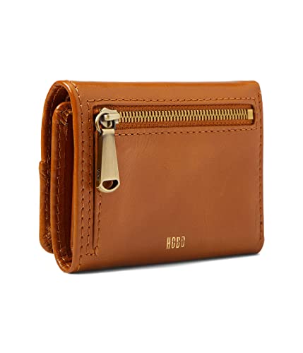 HOBO Jill Mini Wallet for Women - Leather Construction with Snap Closure, Polyester Lining, Classy and Elegant Look Truffle One Size One Size