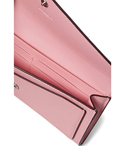 COACH Cross Grain Leather Wyn Soft Wallet Flower Pink One Size