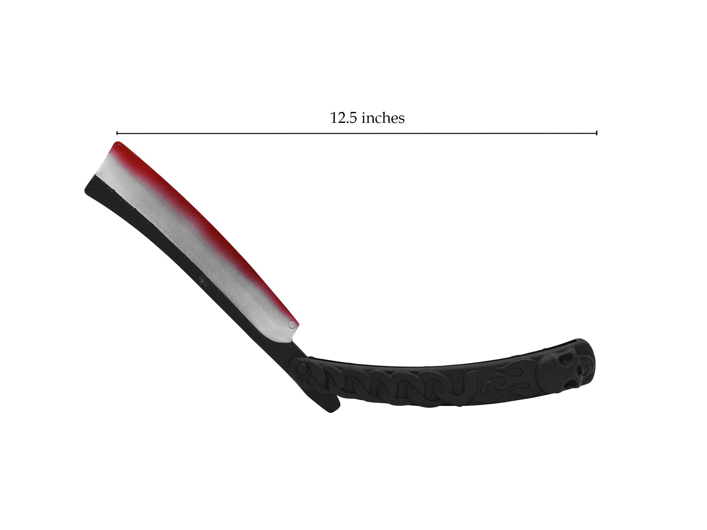 Nicky Bigs Novelties Fake Bloody Straight Razor Shaving Knife Plastic Cosplay Halloween Costume Prop