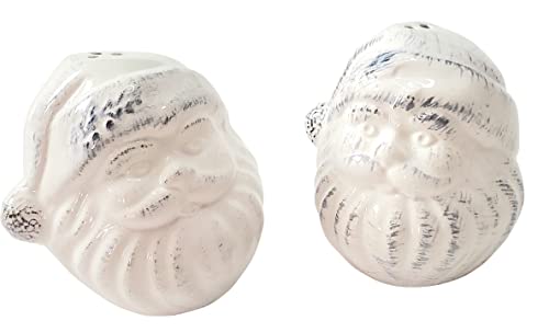White Santa Salt & Pepper Shaker Set