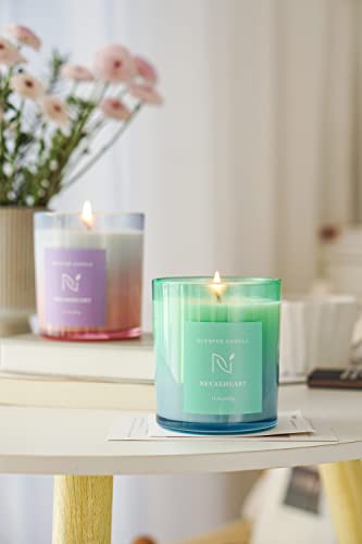 NEVAEHEART Scented Candle for Home,Pine&Eucalyptus,15.17 OZ Candle Gift Set for Women, Natural Soy Wax, Home Fragrance with Gift Box Valentines Day Decor