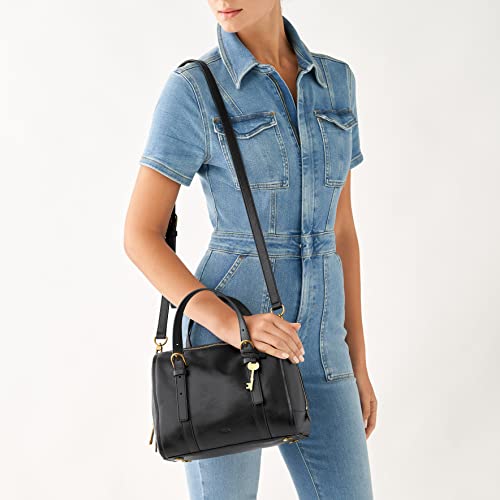 Fossil Women's Carlie Leather Satchel Purse Handbag