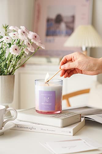 NEVAEHEART Scented Candle for Home,Pine&Eucalyptus,15.17 OZ Candle Gift Set for Women, Natural Soy Wax, Home Fragrance with Gift Box Valentines Day Decor