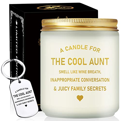 Volufia Aunt Gifts from Niece, Nephew - Birthday Gifts for Aunt - Best Aunt Ever Gifts, Aunt Mothers Day Gifts, Promoted to Aunt Present - Funny Aunt Lavender Candle Gifts