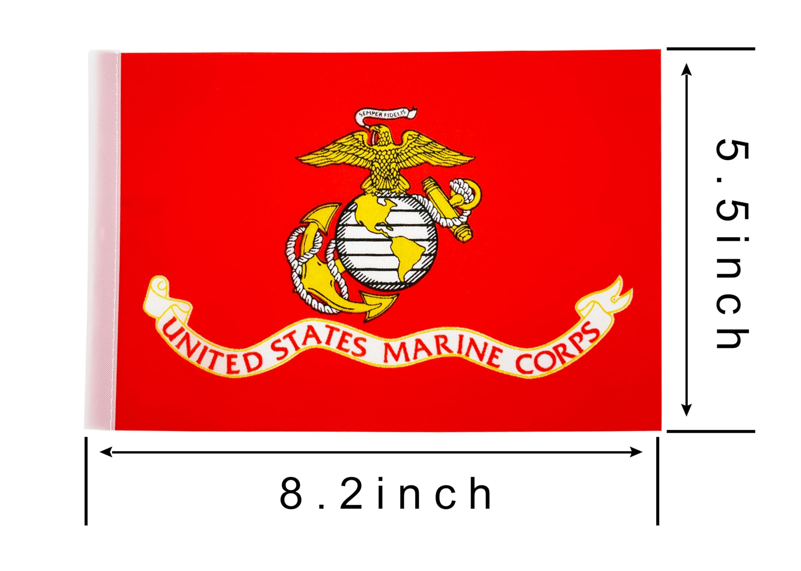 FWIW 2 Pack USA Marine Corps Banner String Small Mini American Military Pennant Flags July 4th Veteran Party Memorial Day Party Outdoor Yard Decorations