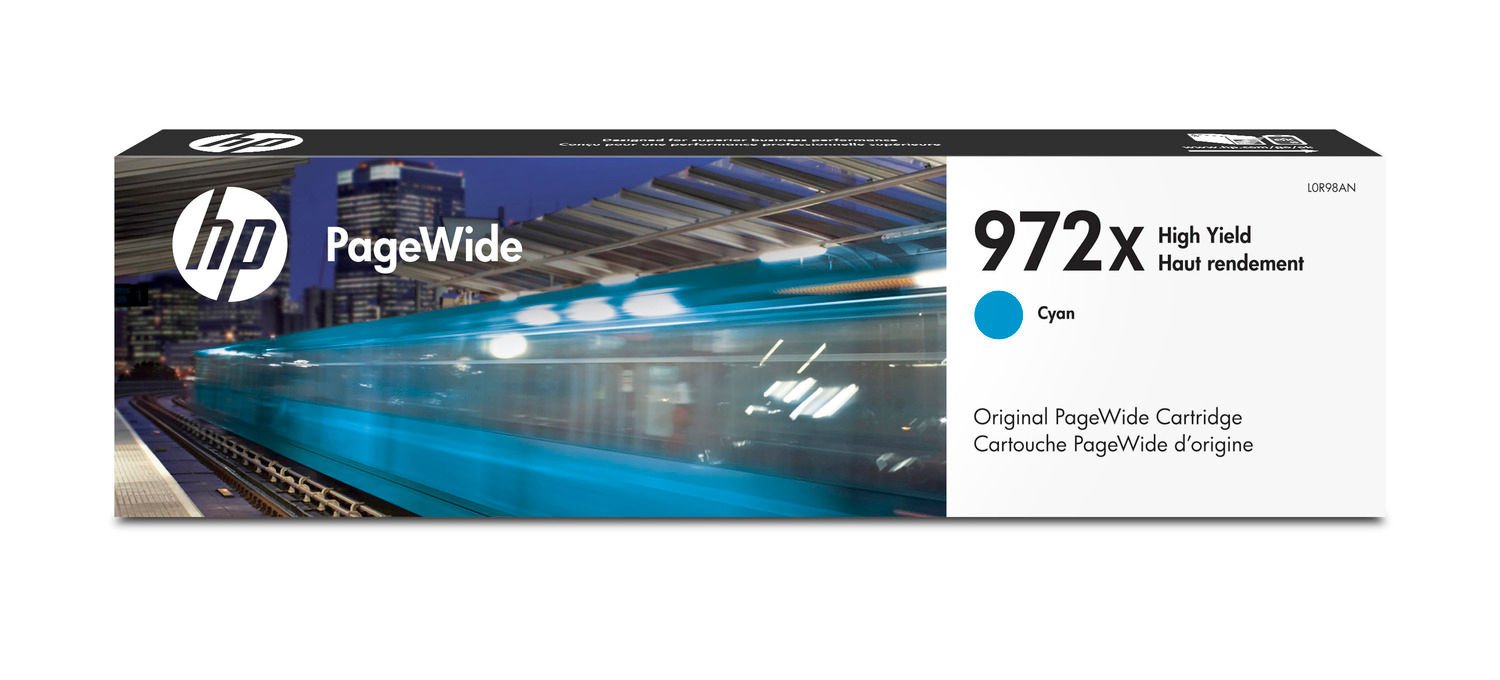 Hp Printing 972X Genuine PageWide Color and Black High Yield Toner Set (F6T84AN, L0R98AN, L0S01AN, L0S04AN)