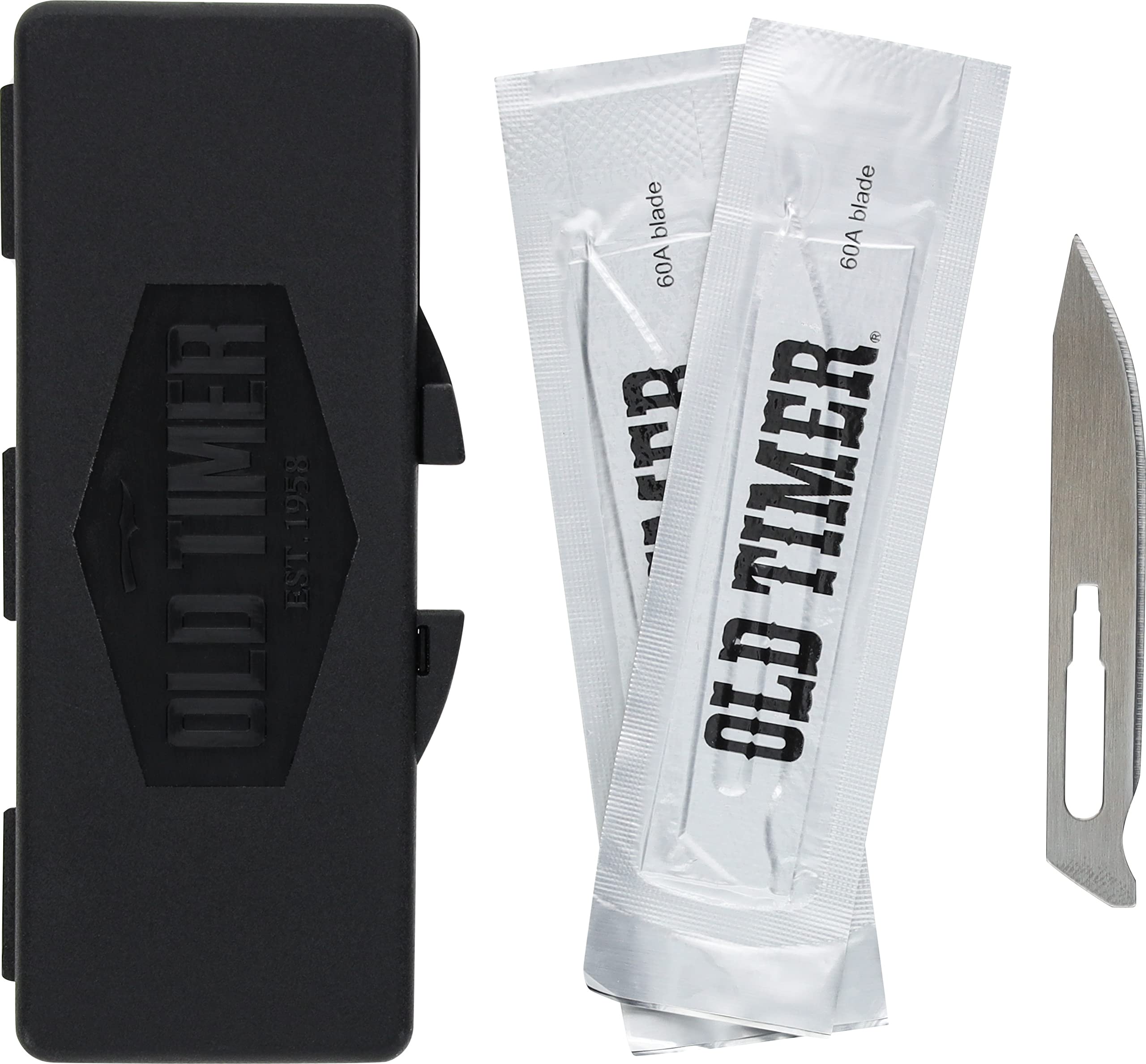 Old Timer 60A Replaceable Spare Scalpel Blades for Replaceable Blade Knife and Kit with Stainless Steel Razor Blade Construction for Hunting, Skinning, Field Dressing, Game Processing, and Outdoors