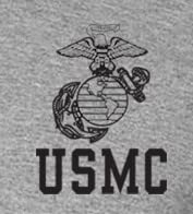 eMarine PX Eagle Globe and Anchor USMC Crew Neck Sweatshirt Grey. Made in USA. Officially Licensed with the United States Marine Corps