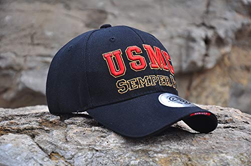 DPAINTouscap Embroidered Military Style Baseball Cap Patriotic American Adjustable Tactical Hat Black