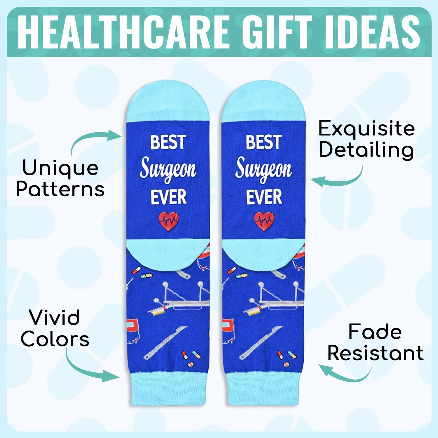 Zmart Surgeon Gifts - Orthopedic, Neurosurgeon & Plastic Surgeon Ideas, Funny Socks