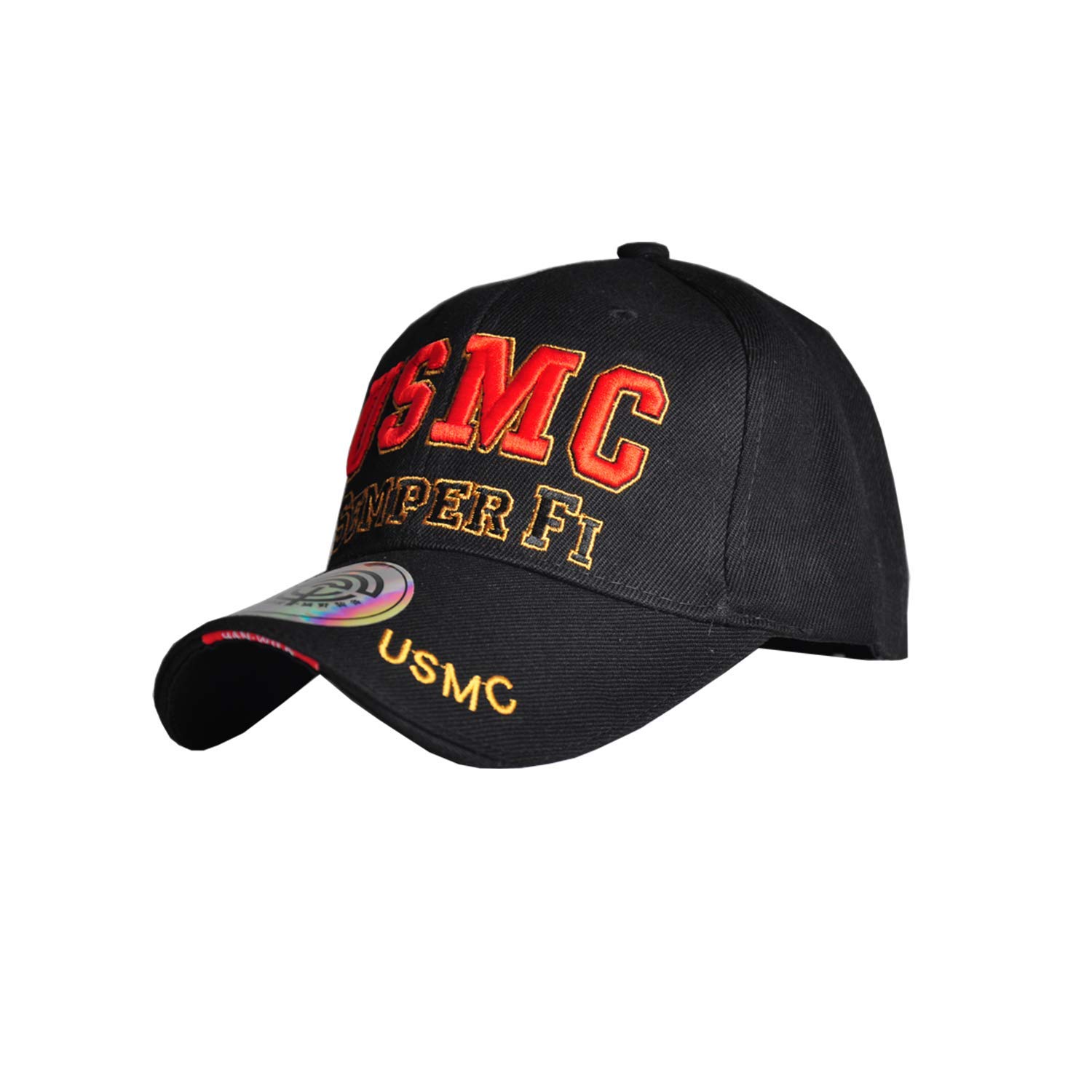 DPAINTouscap Embroidered Military Style Baseball Cap Patriotic American Adjustable Tactical Hat Black
