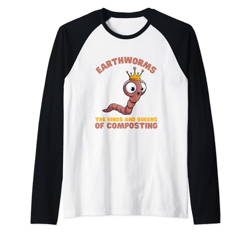 Earthworms The Kings and Queens of Composting Worm Farming Raglan Baseball Tee