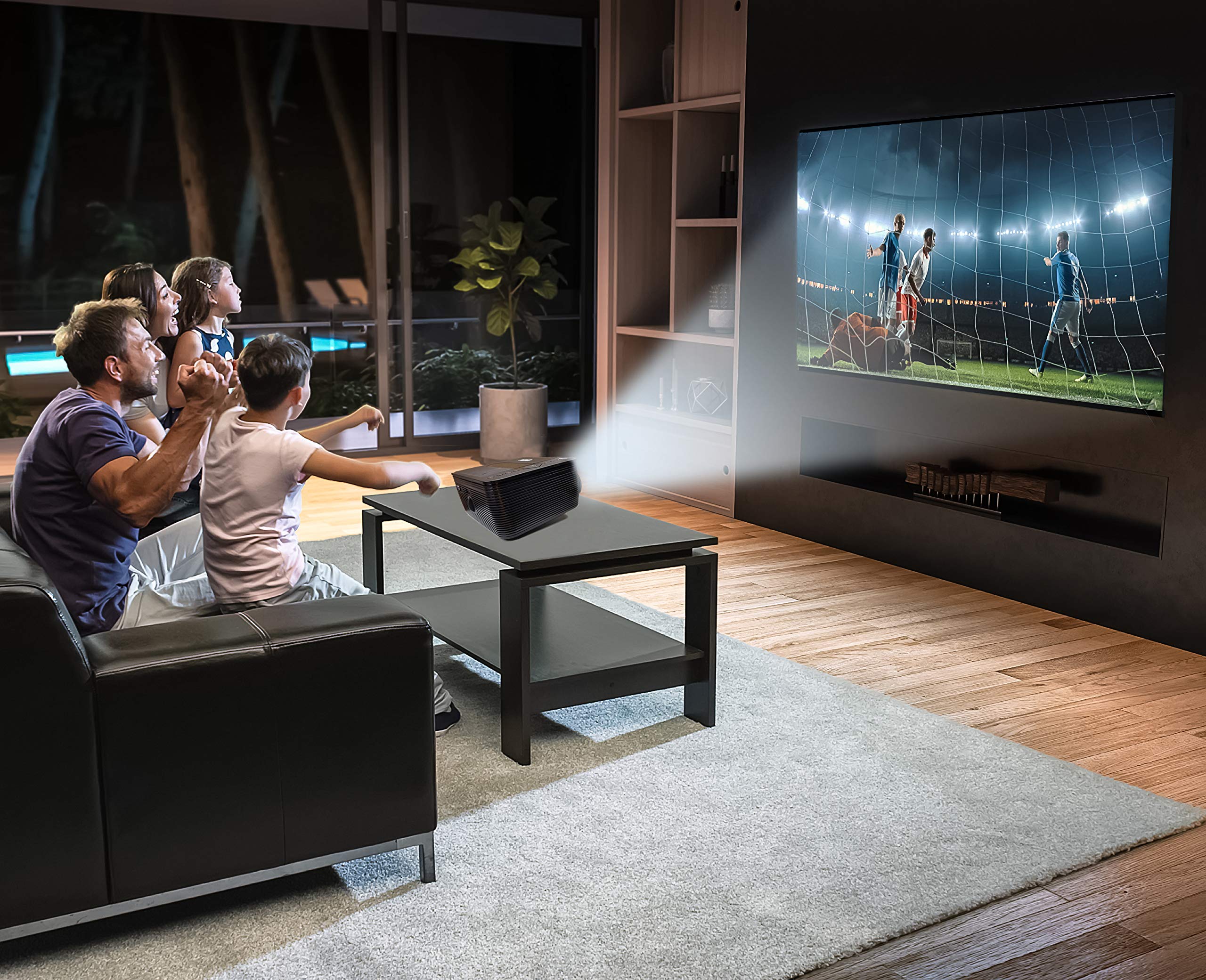 Naxa NVP-2500 150-Inch Home Theater 720p LCD Projector with Built-in DVD Player and Bluetooth