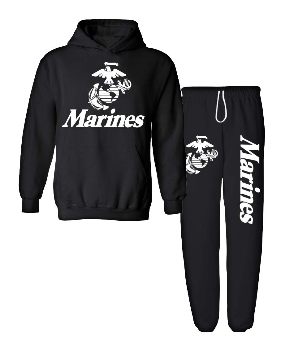 Men's United States Marines USMC Hoodie & Sweatpants Set Small