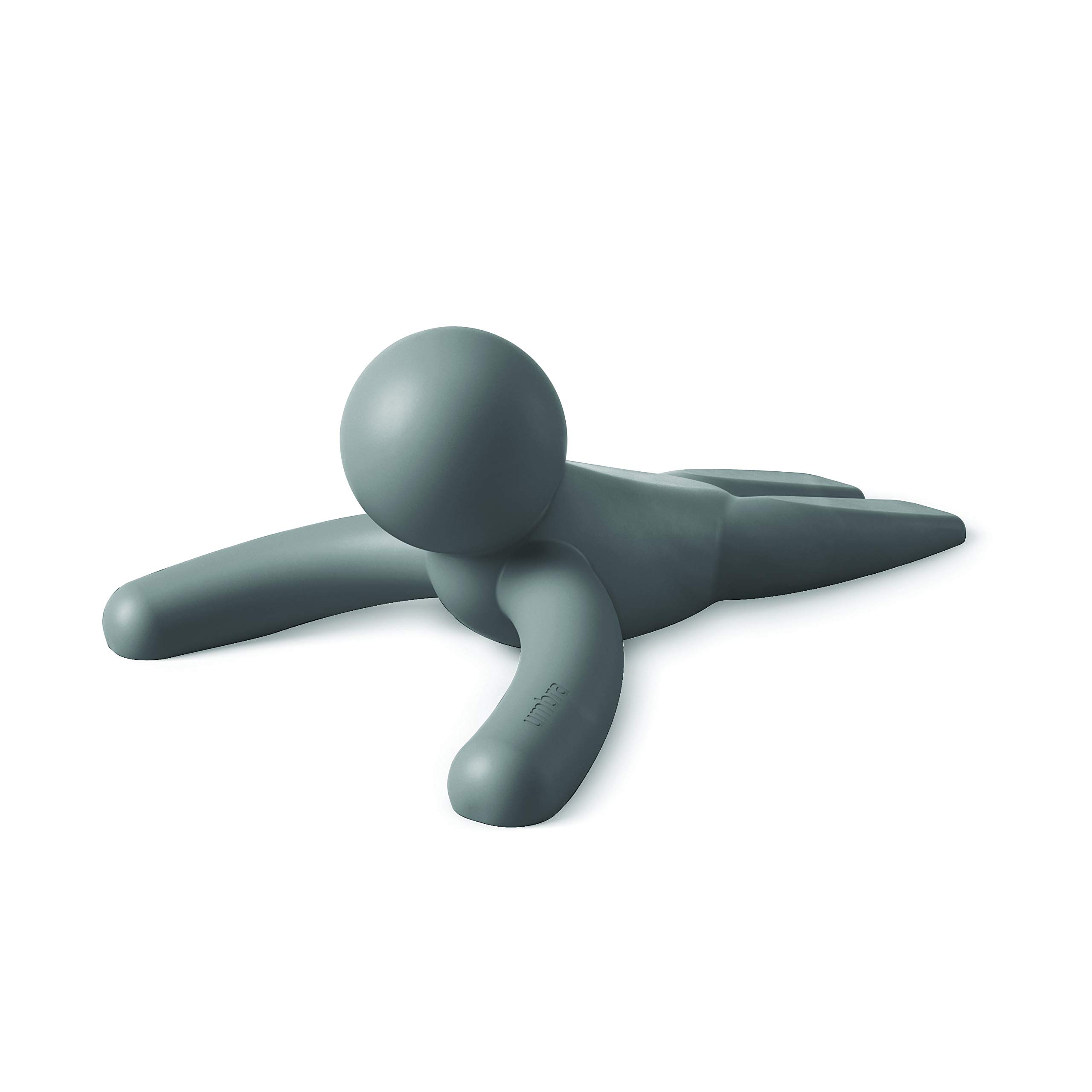 Umbra Buddy Door Stop, Heavy-Duty and Flexible, Soft-Touch Finish, Protects Your Floors, Single, (Charcoal, 1 Pack)