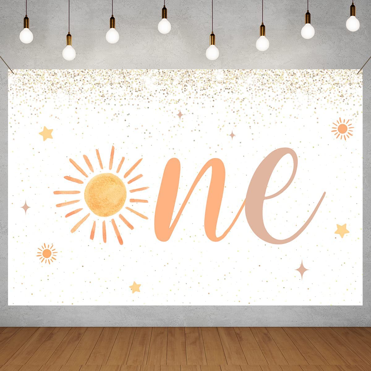 First Trip Around The Sun Backdrop Decoration - 1st Boho Birthday Party Background Banner Sun Party Decoration Photo Booth Props Cake Table Supplies-7x5ft