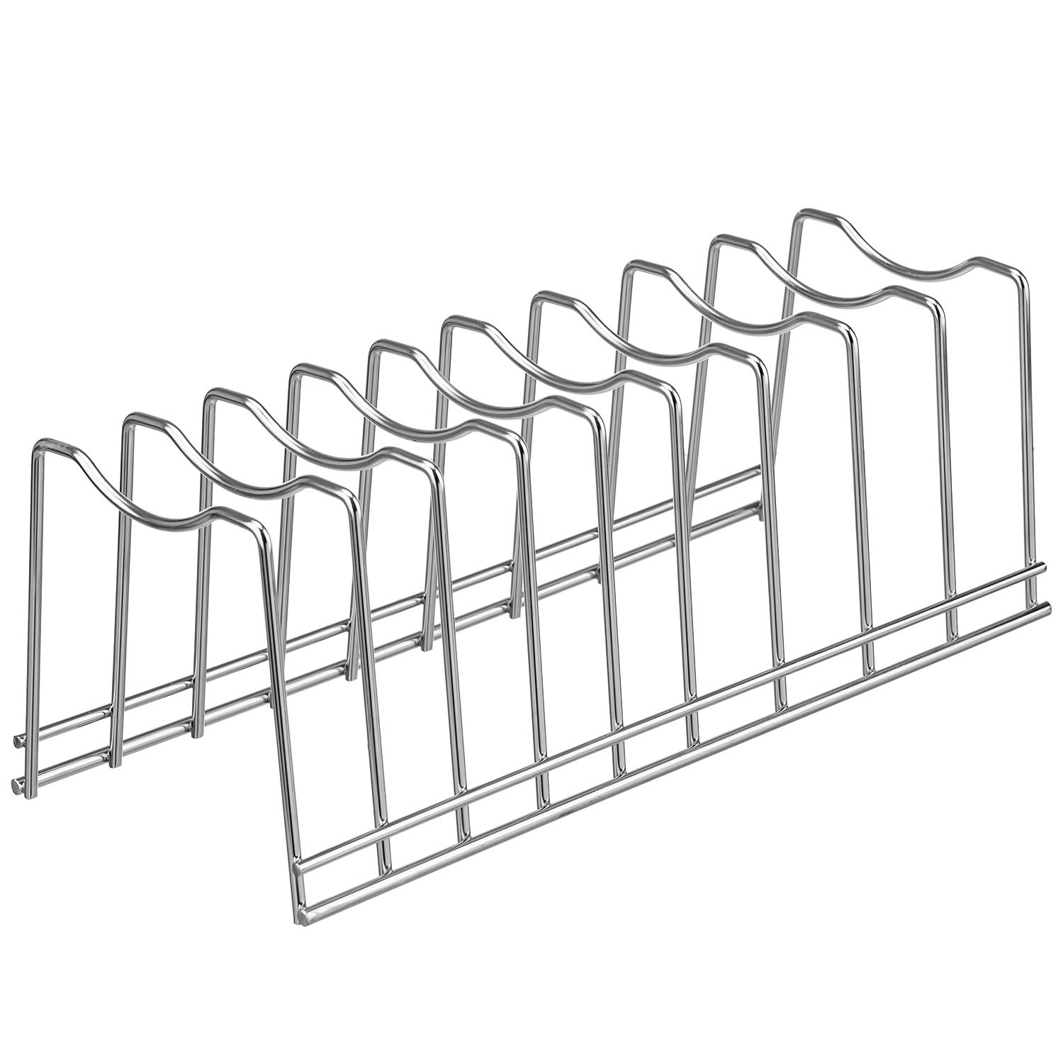 Y.Z.Bros Pot Lid Organizer, Kitchen Plate Rack Holder Rest, Storage Cutting Boards, Bakeware, Pots & Pans, Serving Trays, Reusable Containers in Cabinet Pantry , Stainless Steel