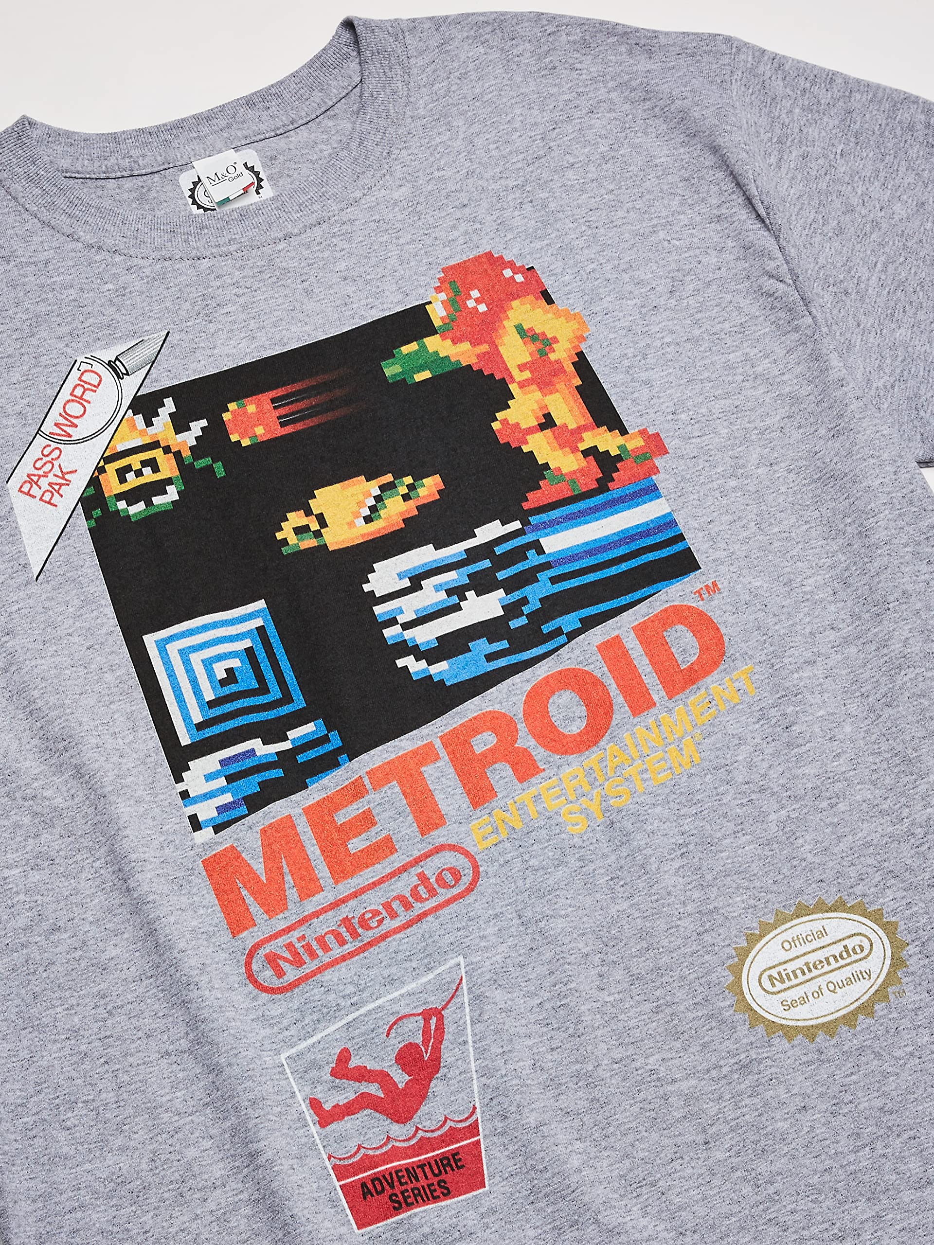 Nintendo Men's Vintage Metroid T-Shirt, 2X-Large, Athletic Heather