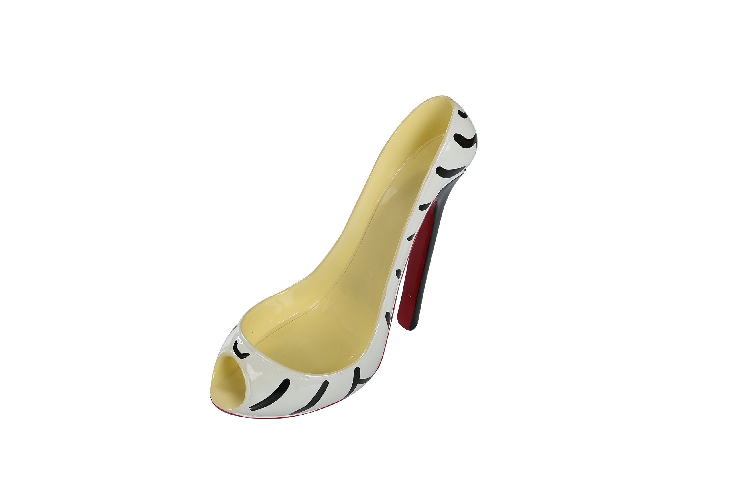 Hilarious Home 8" x 7"H High Heel Wine Bottle Holder - Stylish Conversation Starter Wine Rack (Zebra)