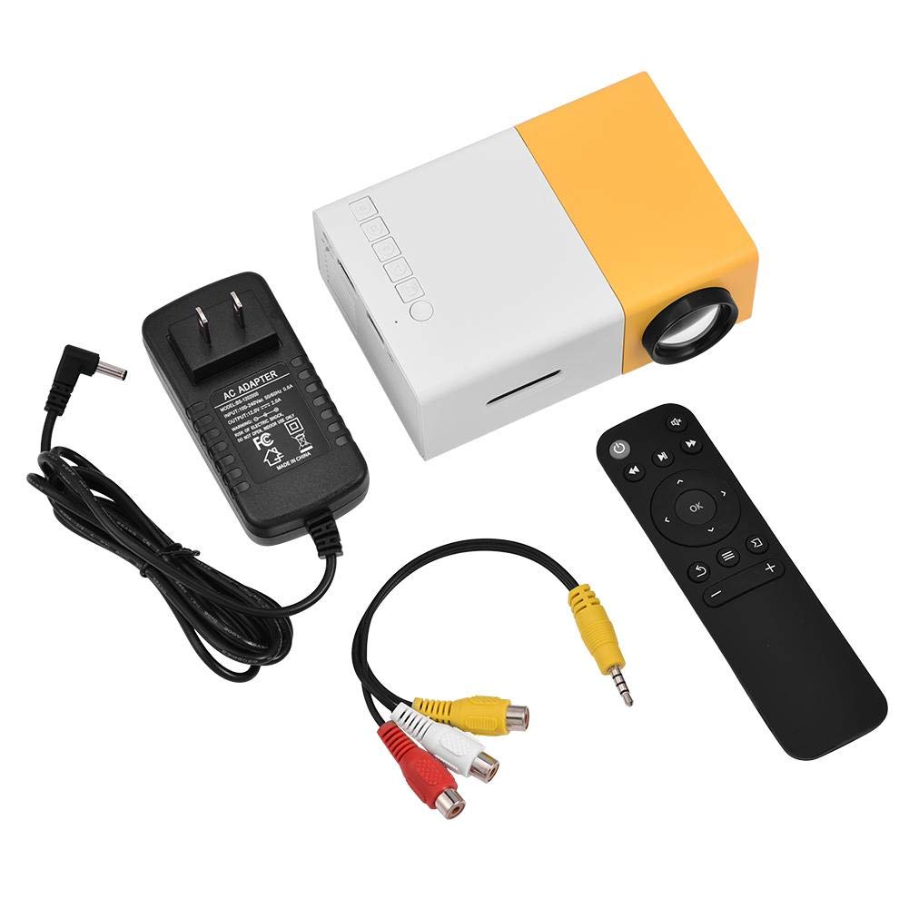 Mini Projector, Movie Projector with 10000 Hours LED Lamp Life and 1080P Supported Projector, with HDMI USB AV Interfaces and Remote Control, Outdoor Entertainment,Video TV Party Game, Kids Gift