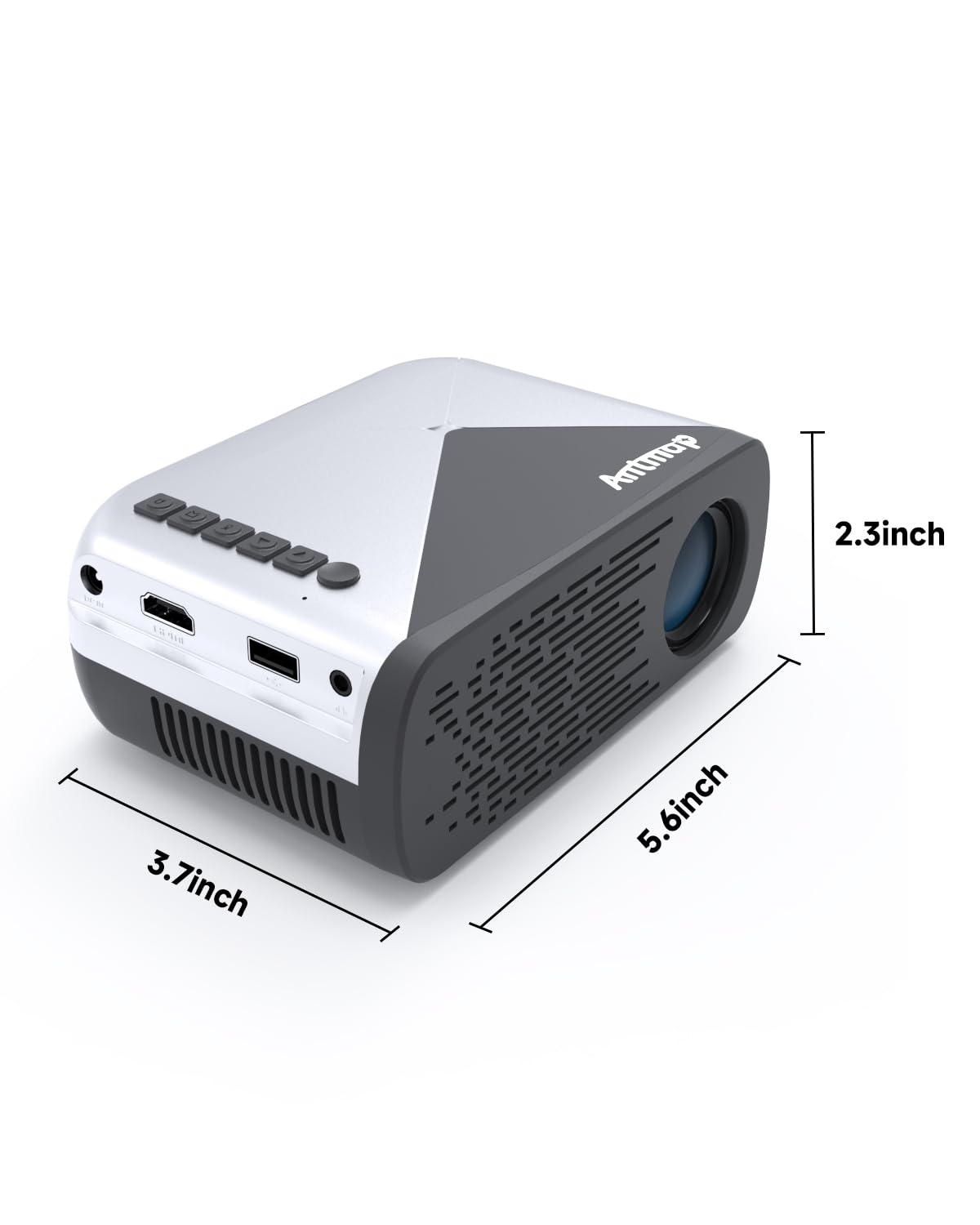 Mini Projector with WiFi, Supported 1080P Full HD, Portable Outdoor Movie Projector, Home Theater Video Projector Compatible with TV Stick/HDMI/USB/PS4/iOS & Android