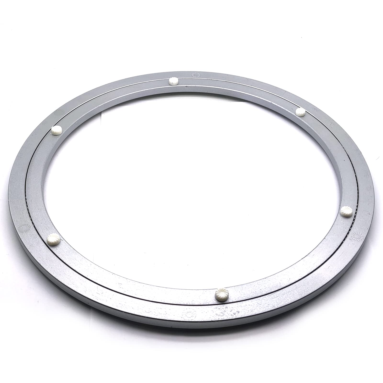Turntable Bearings Rotating Bearing Plate,Susenya Heavy Duty Swivel Plate,Round Lazy Susan,Aluminum Rotating Bearing Turntable,16 Inch Lazy Susan Hardware,Large Lazy Susan,450 lbs Capacity,Silver,1p
