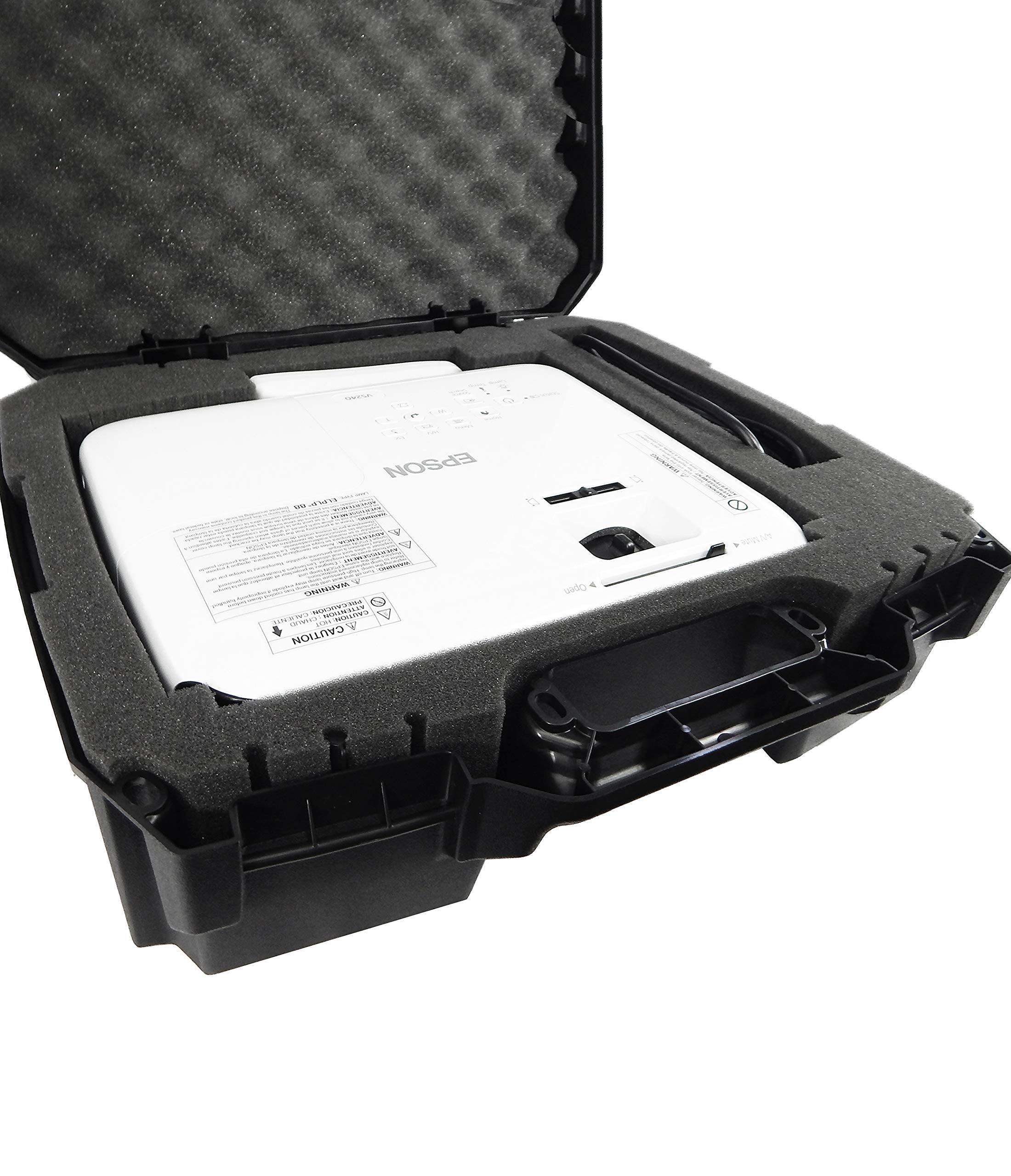 CASEMATIX Hard Shell Projector Travel Case with Customizable Interior Compatible with BenQ MX707 Projectors, MH535FHD, MW535A, HT1070A, MS524AE and More - Includes Case Only