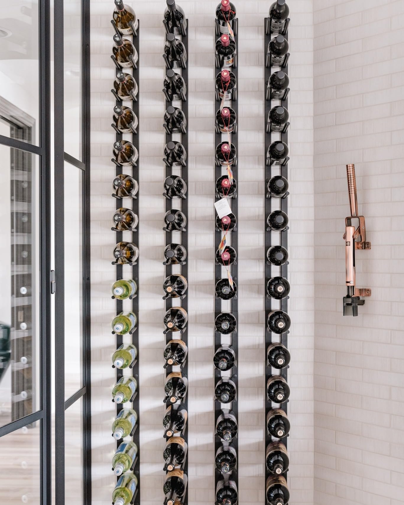 Ultra Wine Racks Cork Out Wall Mounted Wine Racks (4 Foot, Matte Black)
