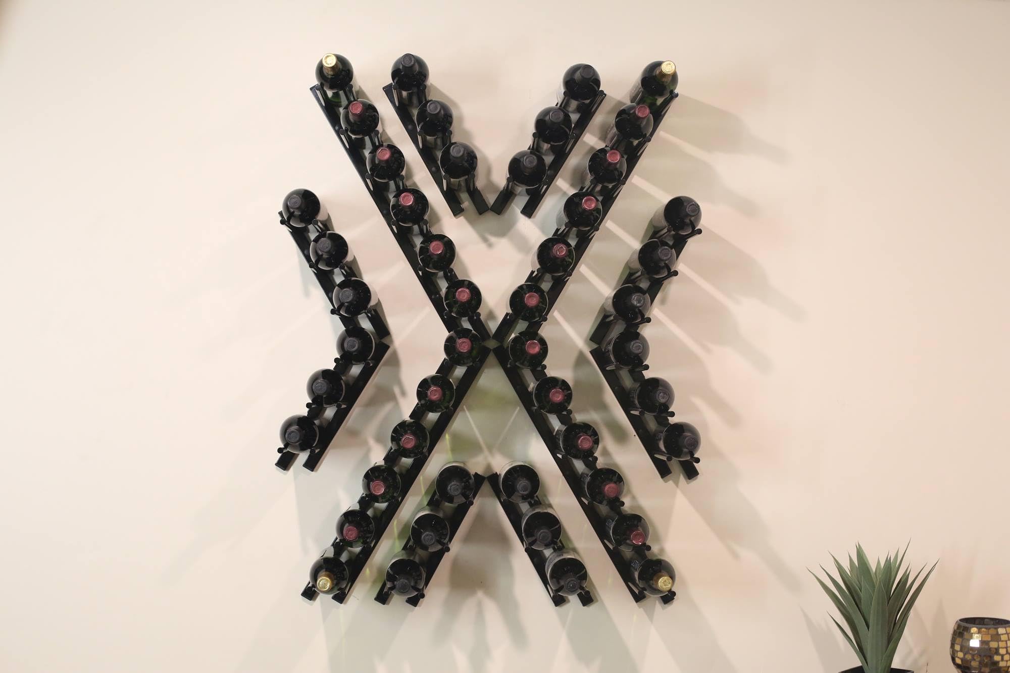 Ultra Wine Racks Cork Out Wall Mounted Wine Racks (4 Foot, Matte Black)