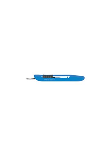MedBlades 10 Each Sterile Disposable Scalpel w/Retractable Blade for Craft, Dermaplaining, Dermatology, Podiatry, Laboratory, Surgical, Dental, Veterinary & More (# 22)