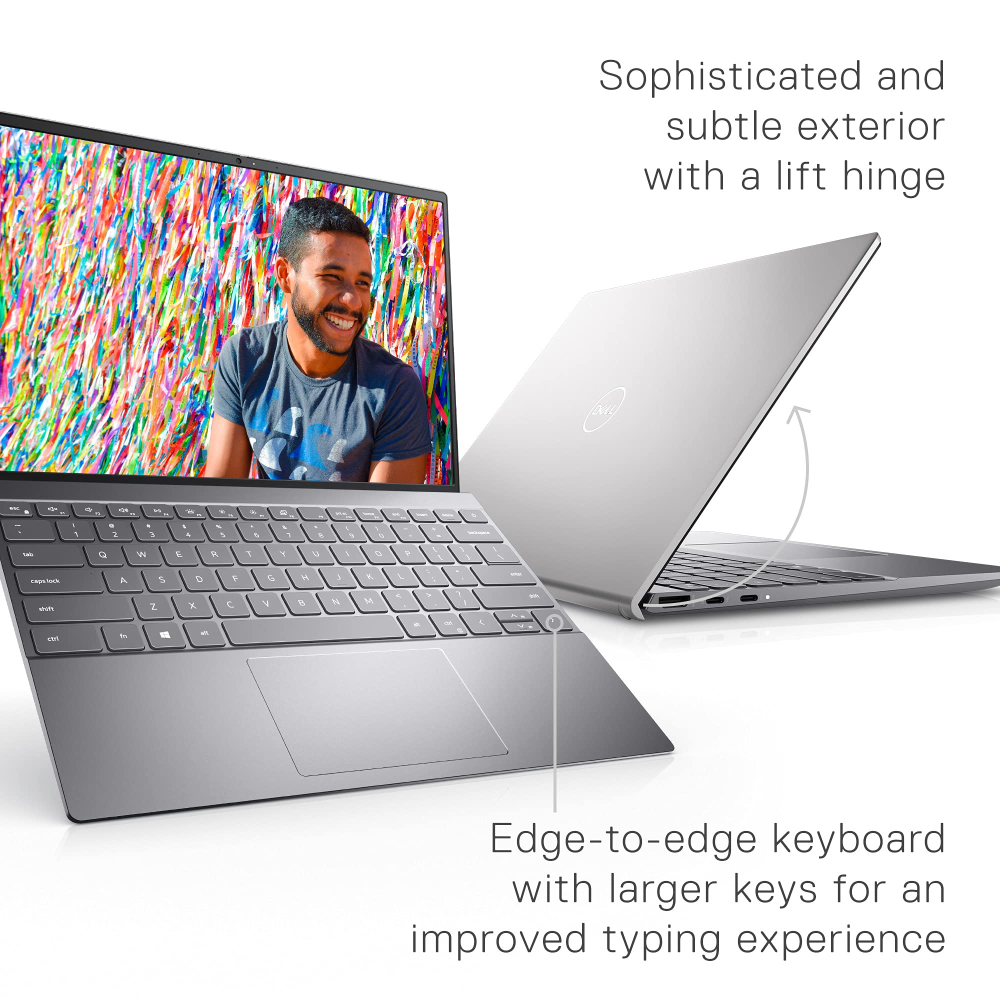 Dell Inspiron 13 5310, 13.3 inch FHD (Full HD) Non-Touch Laptop - Slim and Light - Intel Core i5 Evo, 8GB LPDDR4x RAM, 512GB SSD, Intel Iris Xe Graphics, Windows 10 Home - Silver (Latest Model)