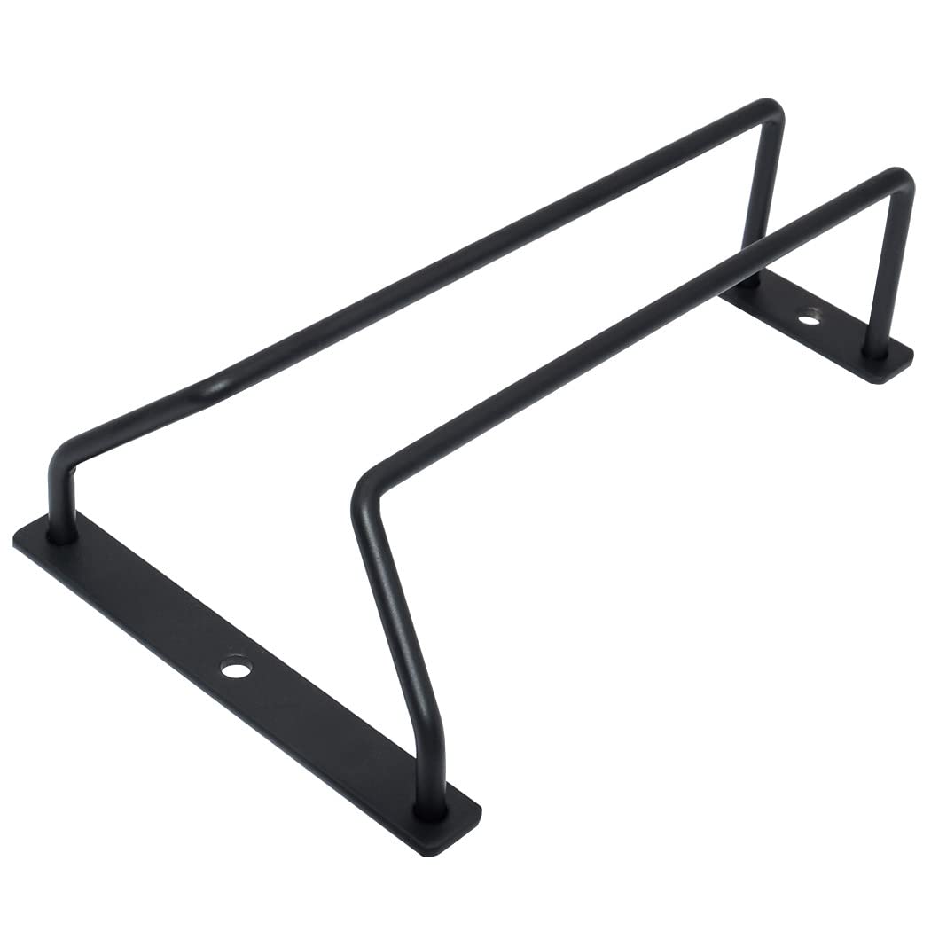 ZOOHOT 7-Inch Black Wine Glass Rack - Under Cabinet Stemware Wine Glass Holder for Bar Kitchen (1 Rows, 3 Pack)