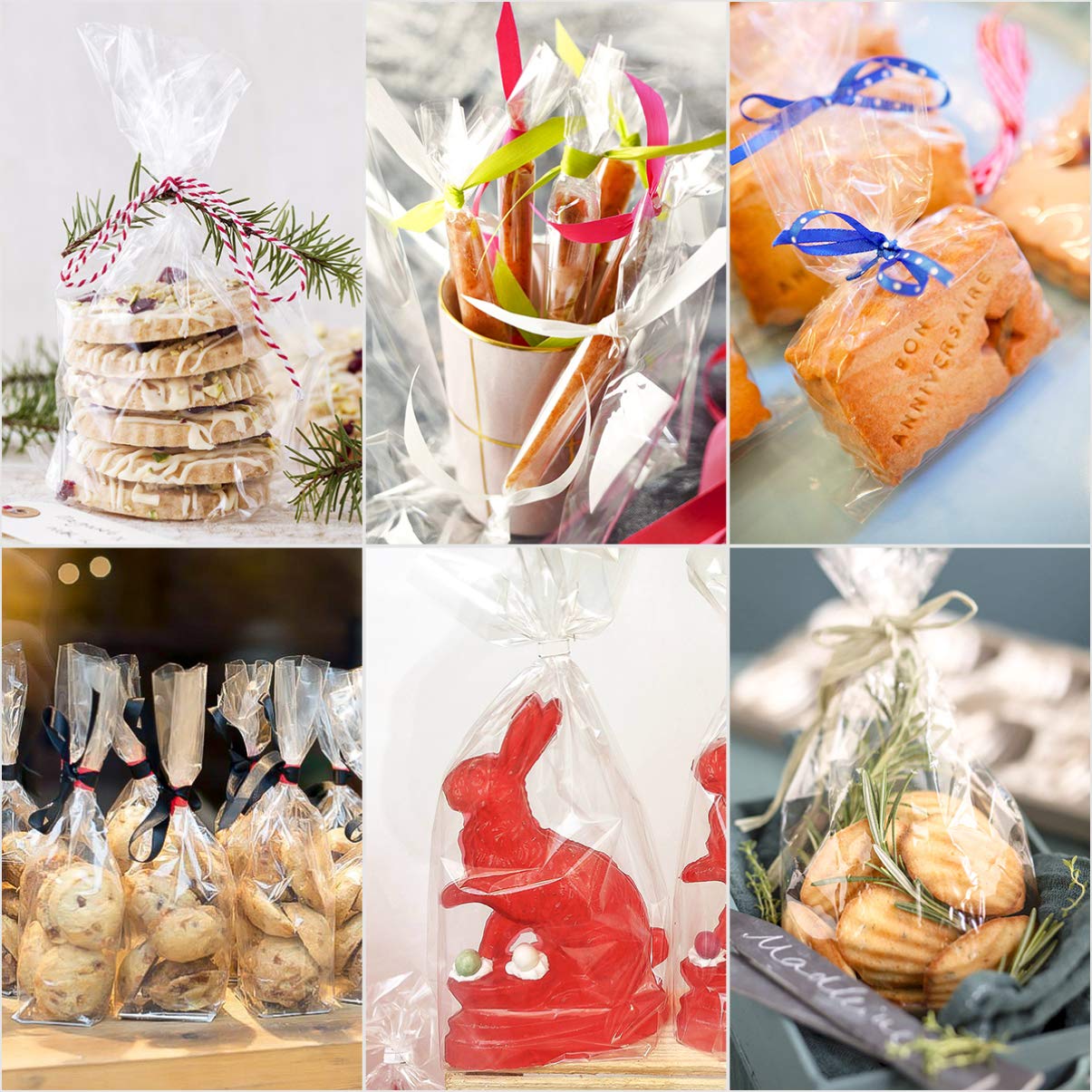 STOBOK Clear Cellophane Wrap Roll | Unfolded 22 Inch 100 Ft Long Cello Wrap, 2.5 Mil Thick Transparent Flowers Baskets Food Gift Crystal Wrappings Paper Food Safe
