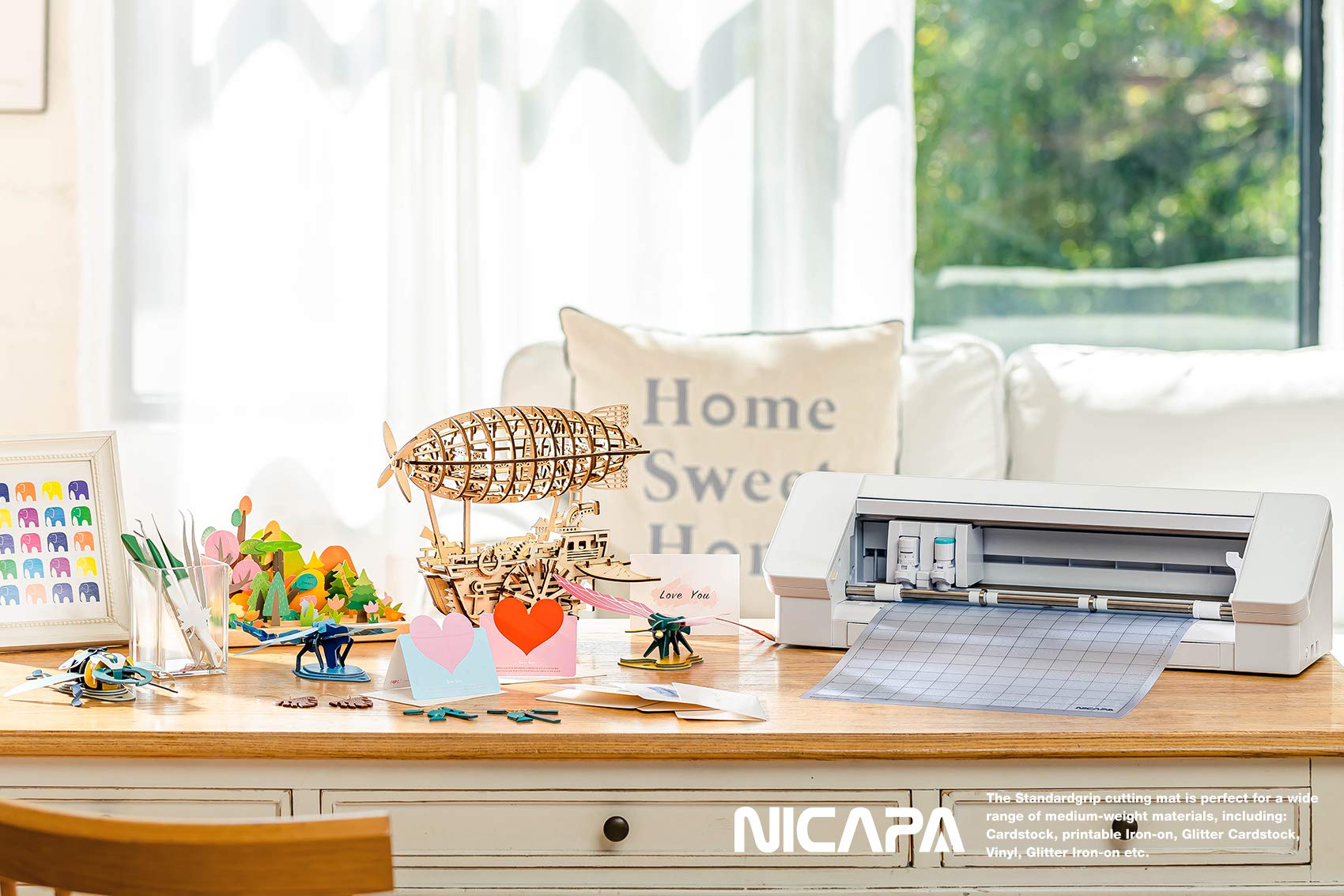 Nicapa StandardGrip Cutting Mat for Silhouette Cameo 4/3/2/1 (12x12 inch,3 Mats) Standard Adhesive Sticky Quilting Cut Mats Replacement Accessories for Silhouette Cameo
