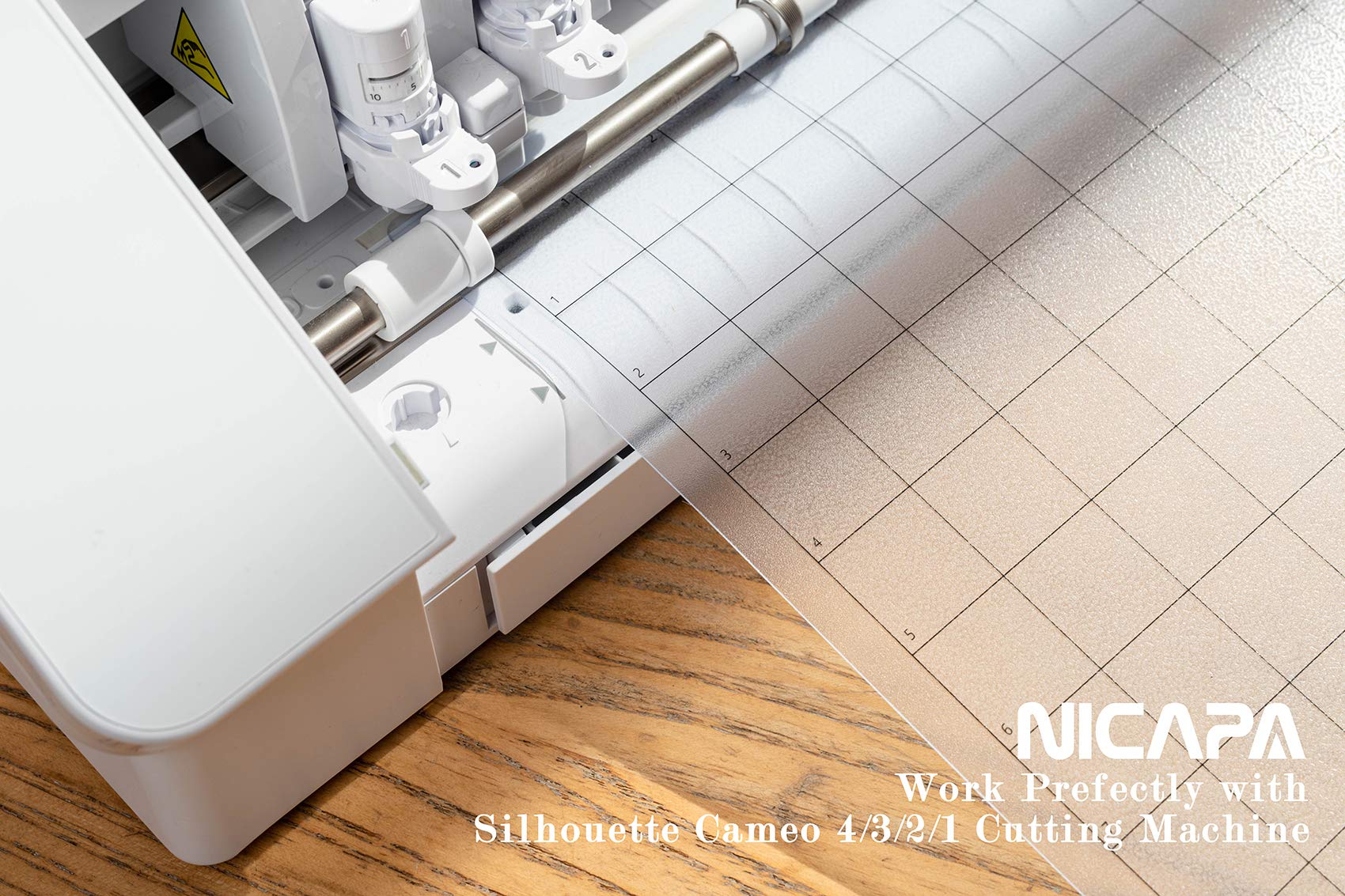 Nicapa StandardGrip Cutting Mat for Silhouette Cameo 4/3/2/1 (12x12 inch,3 Mats) Standard Adhesive Sticky Quilting Cut Mats Replacement Accessories for Silhouette Cameo