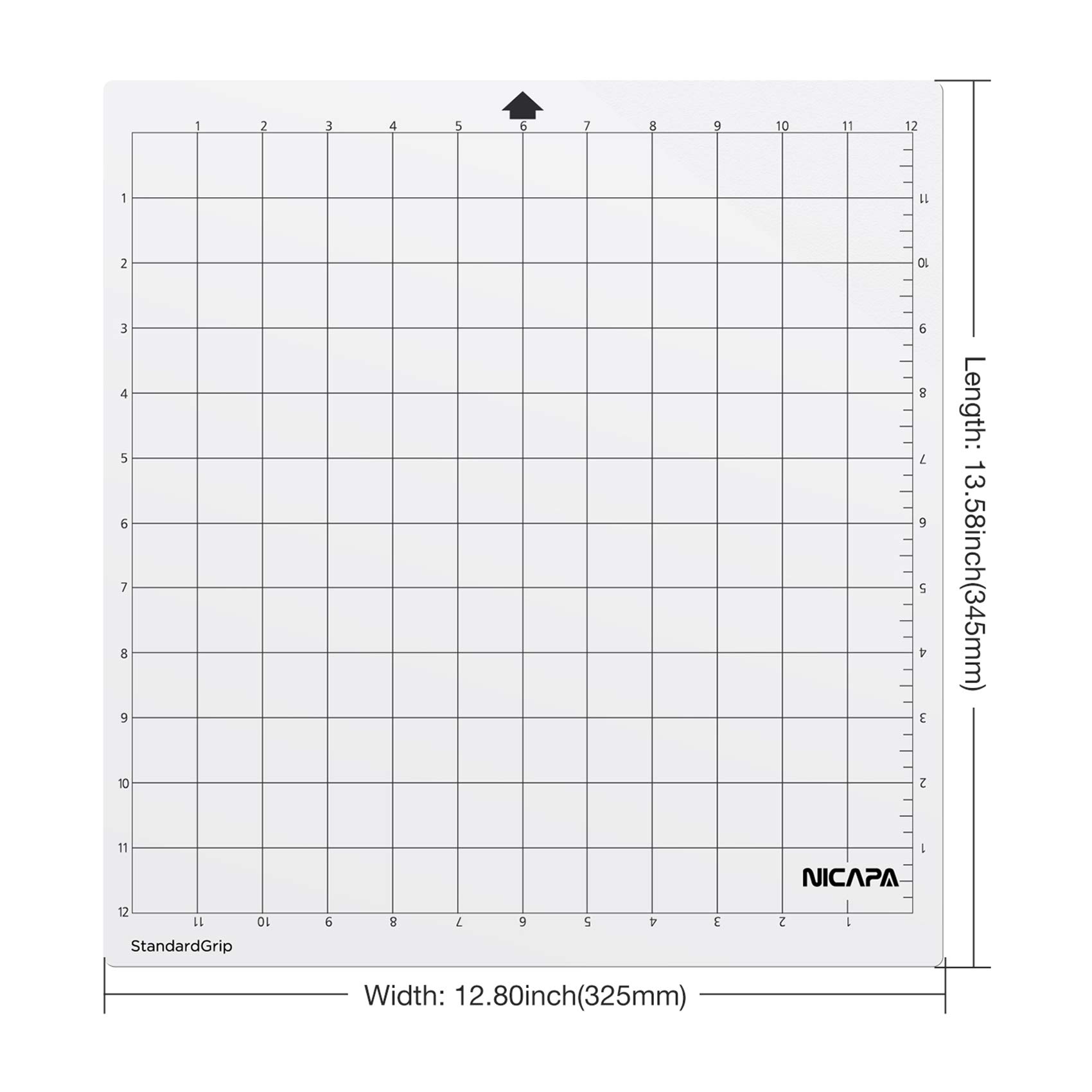 Nicapa StandardGrip Cutting Mat for Silhouette Cameo 4/3/2/1 (12x12 inch,3 Mats) Standard Adhesive Sticky Quilting Cut Mats Replacement Accessories for Silhouette Cameo