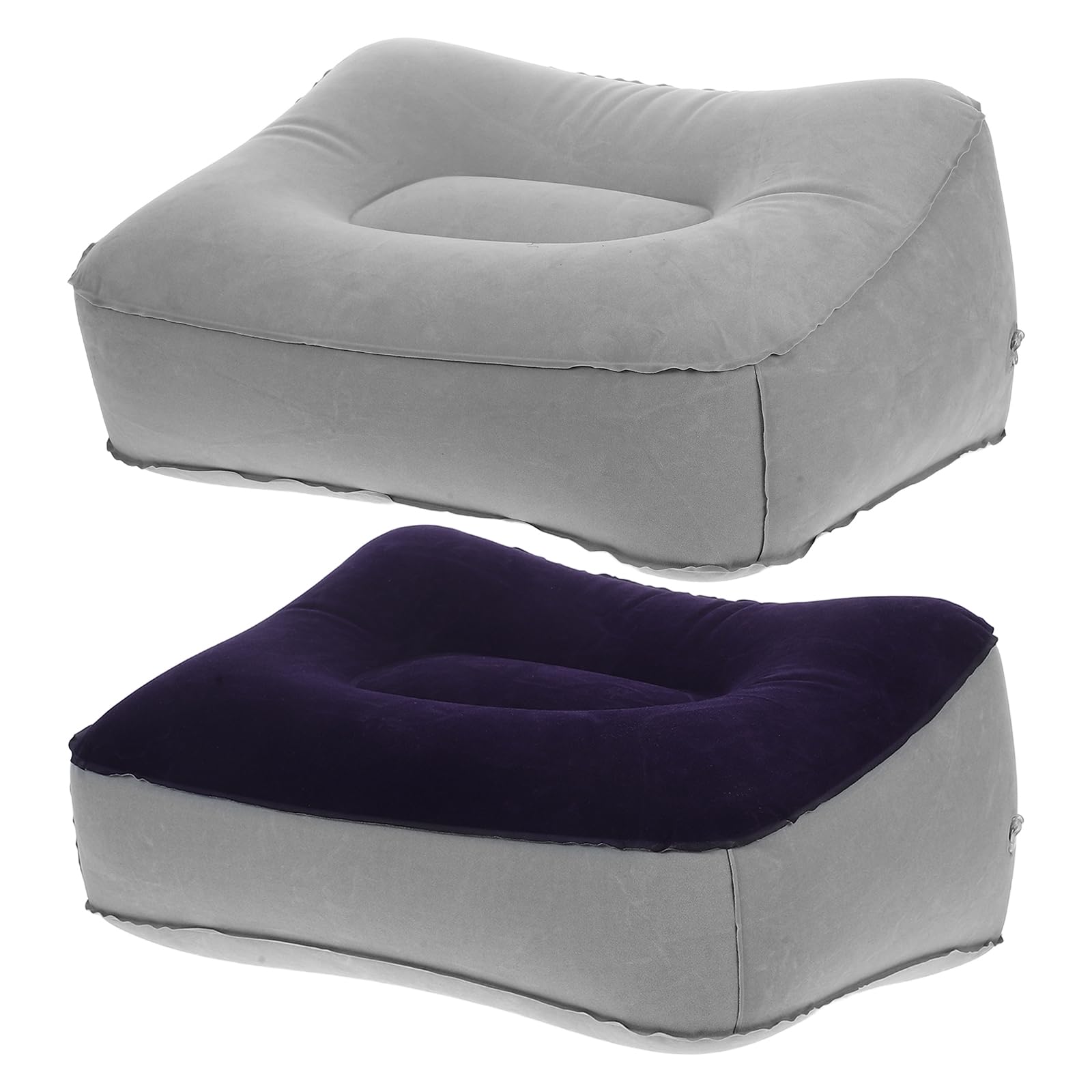 BESPORTBLE Travel Foot Rest Pillow Inflatable Footrest Cushion for Travel Office Home Perfect Airplane Travel Accessories Car Seat Footrest Leg Rest Pillow 2pcs