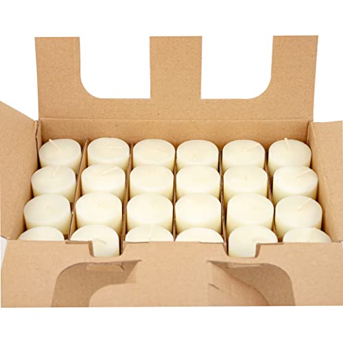 CocoSoy Votive Candles, White Sanctuary Candles 10hour Great for Religious, Memorial, Vigils, Prayers, Blessing, 100% Natural Organic Coconut Soy Wax - Set of 72