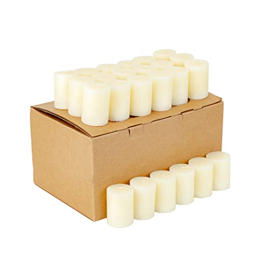 CocoSoy Votive Candles, White Sanctuary Candles 10hour Great for Religious, Memorial, Vigils, Prayers, Blessing, 100% Natural Organic Coconut Soy Wax - Set of 72