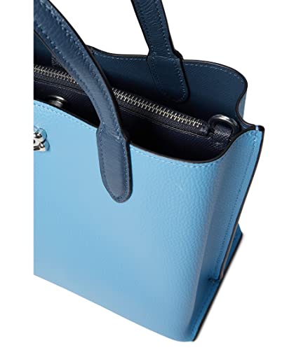 COACH Color-Block Leather Willow Tote 24 Pool Multi One Size