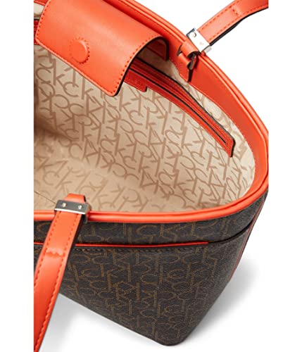 Calvin Klein Jade Tote Brown/Khaki/Spicy Orange One Size