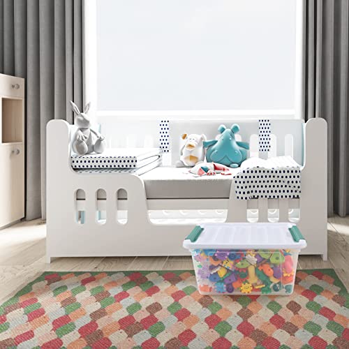 Ponpong 20 Quart Clear Plastic Storage Tote, Plastic Storage Boxes with Lids, Pack of 4