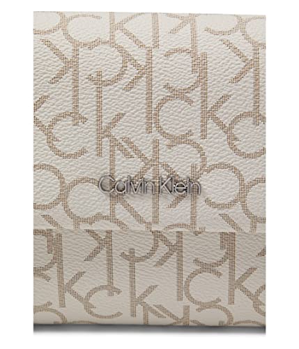 Calvin Klein Key Item Flap Signature Crossbody Vanilla/Khaki/Mushroom PROCESSING PROCESSING