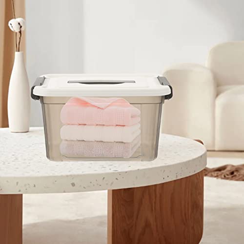 OUNONA Toy Bin Organizer Plastic Storage Box Toys Sorting Organizers Sundries Bin Tote Organizing Container with Lid Clear Stackable Latching Box Laundry Bucket