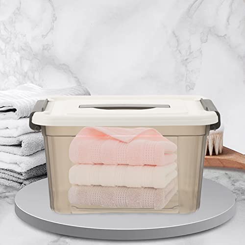 OUNONA Toy Bin Organizer Plastic Storage Box Toys Sorting Organizers Sundries Bin Tote Organizing Container with Lid Clear Stackable Latching Box Laundry Bucket